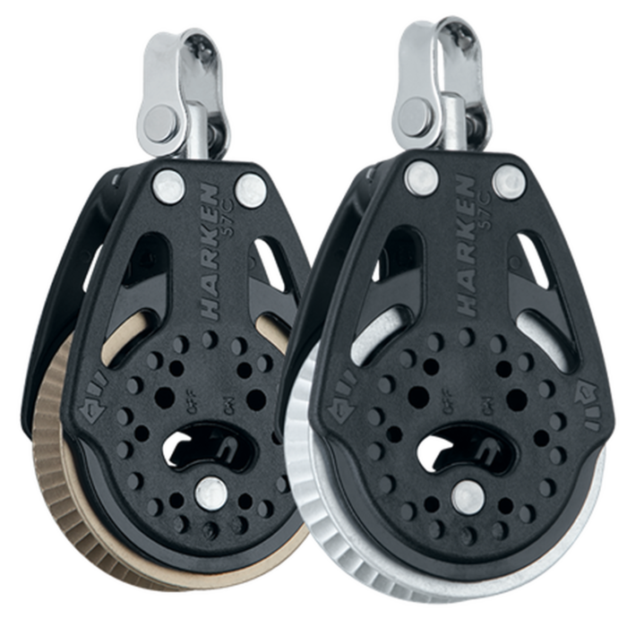 Harken 2 Poulies Carbo 57 mm Ratchet : GRIP x 1.5 et GRIP x2 HK2172