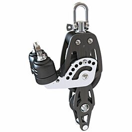 Lewmar HTX fiddle block with becket and cleat